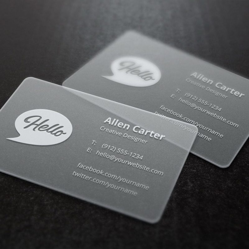 Frosted Business Cards - Ranali