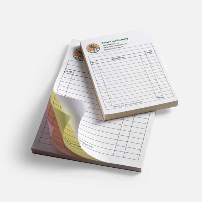 A4 Custom NCR Pad Printing - Ranali